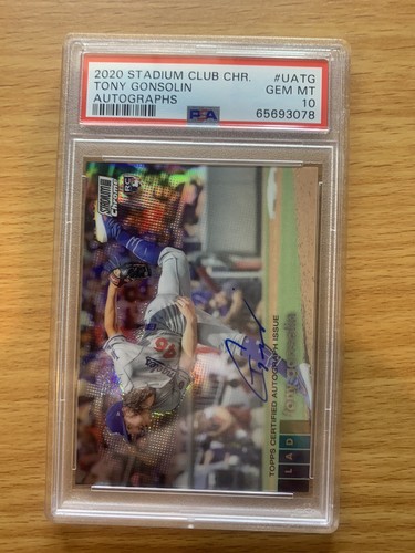 Tony Gonsolin - 2020 Topps Stadium Club Chrome Rookie Autograph RC Auto ...