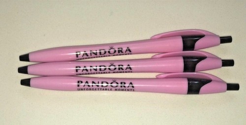 3 PANDORA pens pink rare color iconic crown style unavailable to public ...
