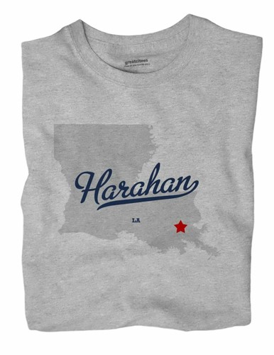 Harahan Louisiana LA T-Shirt MAP | eBay