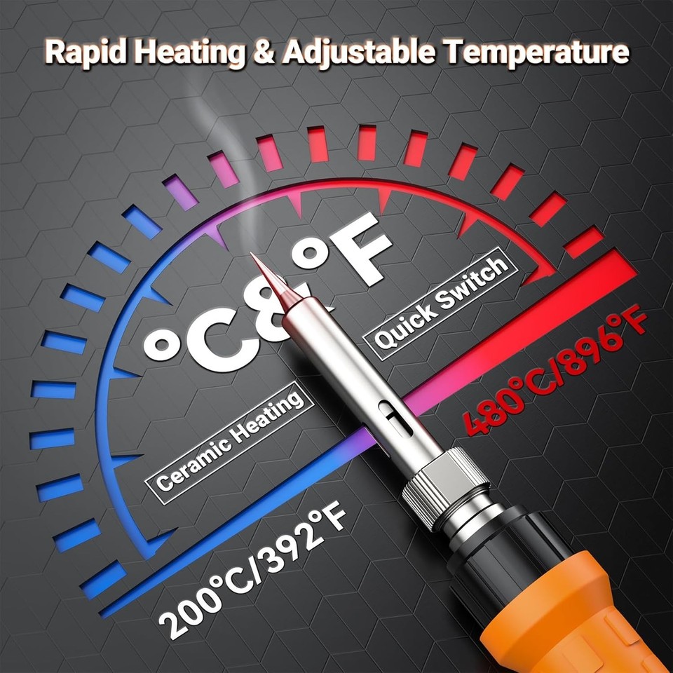 Cordless Soldering Station for Dewalt 20V Max Battery, 5 Soldering Iron ...