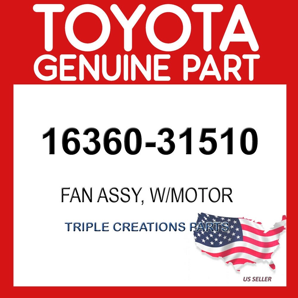 TOYOTA GENUINE 1636031510 FAN ASSY, W/MOTOR 16360-31510 | eBay