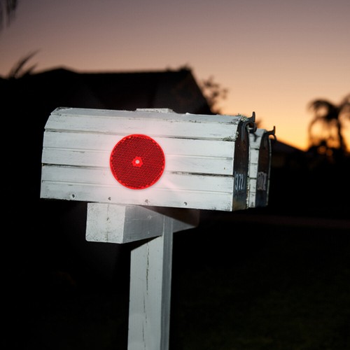 10pcs 80mm For Driveway Round Reflector With Center Hole Automobile ...