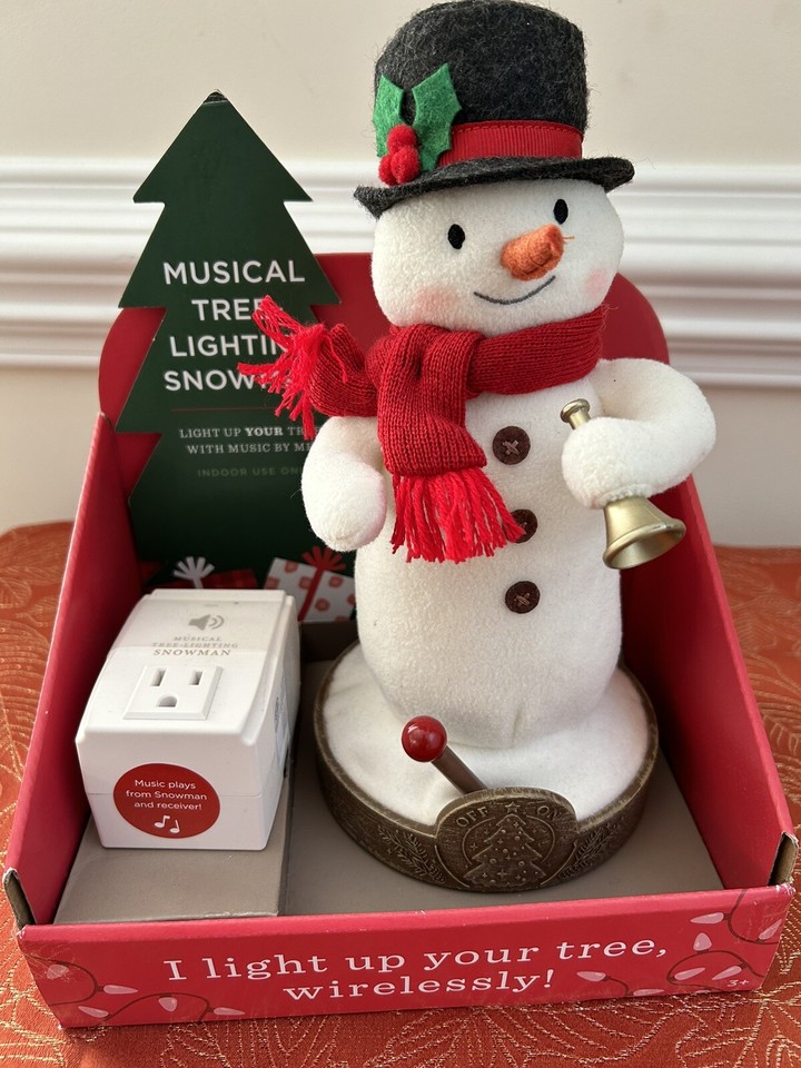 Hallmark Musical Tree Lighting Snowman and Snow Angel Figures 11" NIB ...