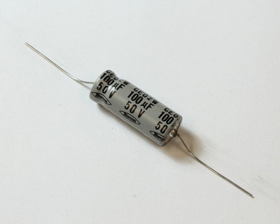 LOT OF 100 MARCON 100u 50V Aluminum Axial Electrolytic Capacitor ...