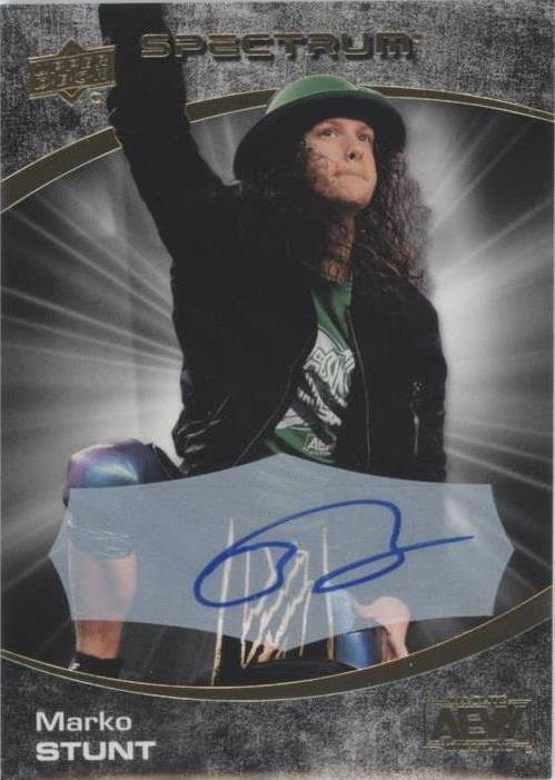 2021 Upper Deck AEW Spectrum - Marko Stunt #36 Dark Autographs /25 (AU ...