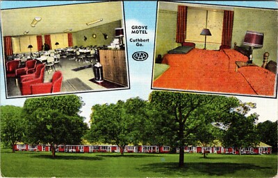 Cuthbert, GA Grove Motel on U.S. 27 S. Vintage Linen Postcard A763 | eBay