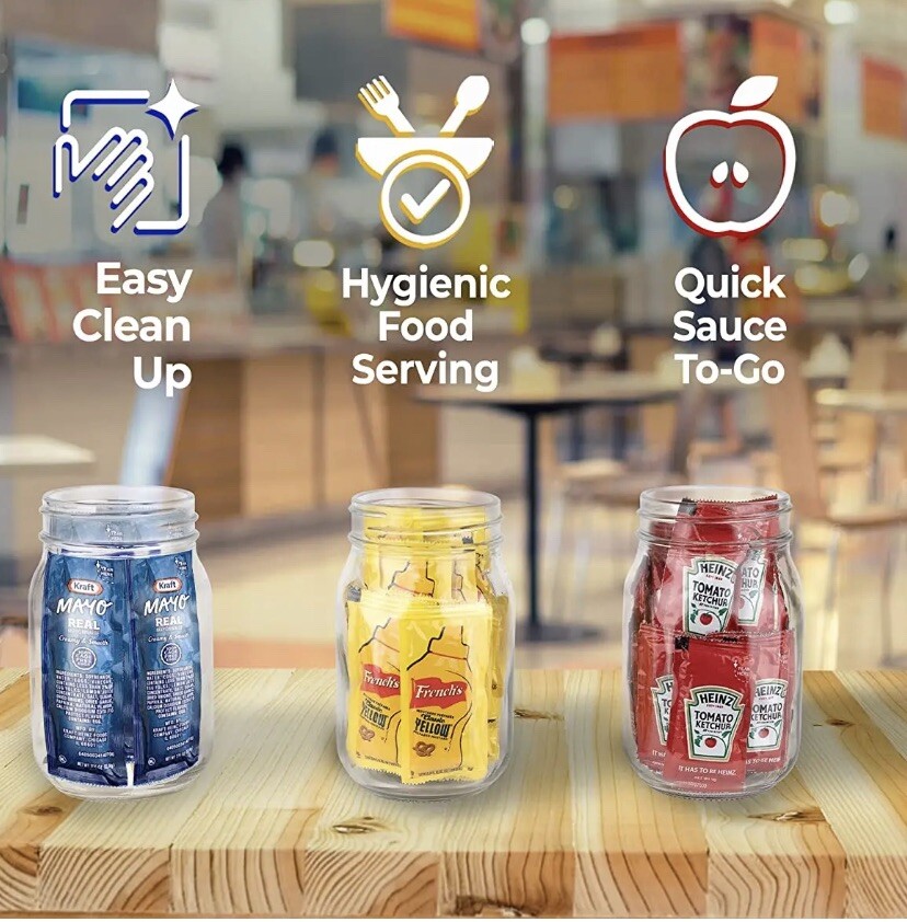 Condiment Packs - 50 Single Serve Pouches of Each: Ketchup, Mustard and ...