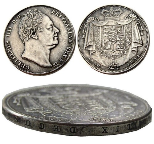1PCS Britain UK One Crown Coin, 5 Shillings, Silver, William IV {Prop ...