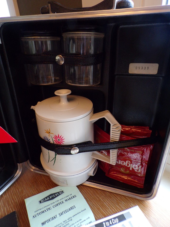 Vtg Regal Platt Poly Perk Coffee Maker Pot 2-4 Travel Case~Floral Retro ...