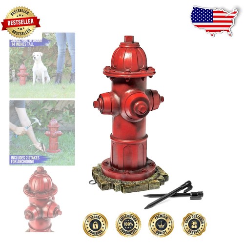 Durable 14” Dog Fire Hydrant with 2 Stakes - Perfect for Garden & Potty ...