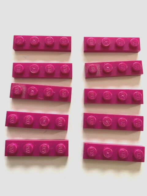LEGO Parts: 1x4 Plate, Part # 9710, Maroon - Lot of 10 | eBay