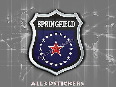 3D Emblem Sticker Resin Domed Flag Springfield - USA Adhesive Decal ...