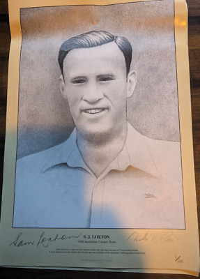 Signed Aussie cricket Legend Sam Loxton, batsman - 79 tests ...