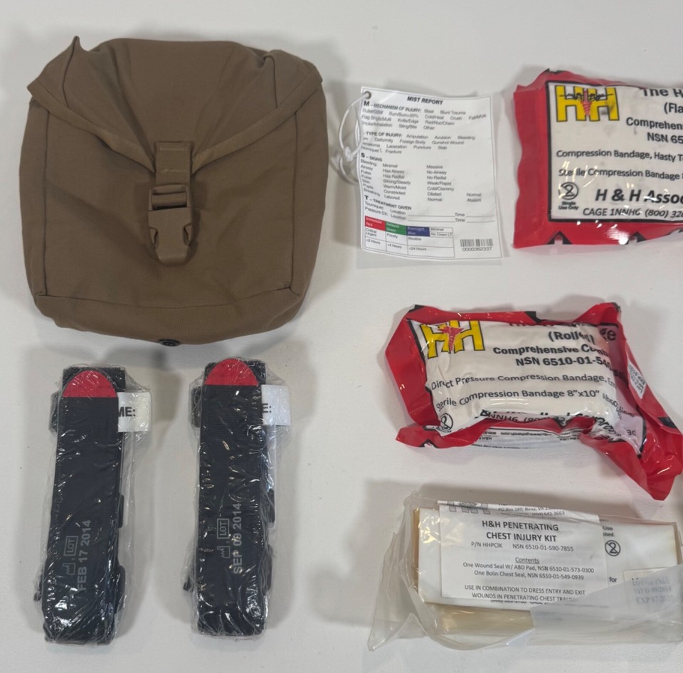 USMC IFAK Loaded First Aid Medical Kit Pouch Coyote Brown MARSOC Recon ...
