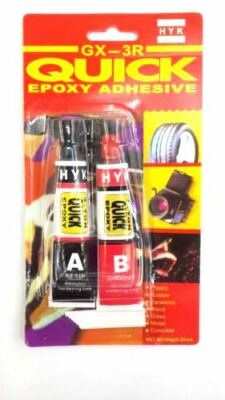 Quick Epoxy Resina Epossidica Colla + Induritore 3 Tonnellate 2 Tubetti ...
