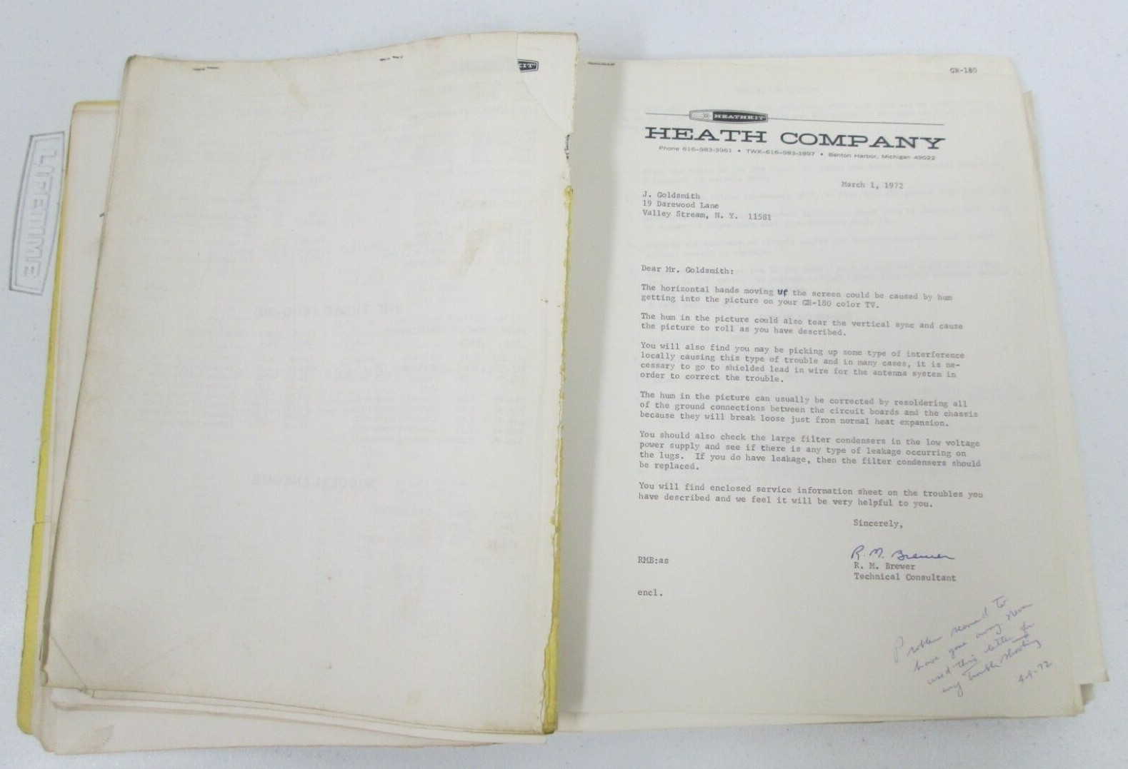 Heathkit Assembly Manual Color Television Set Model Gr-180 for sale ...