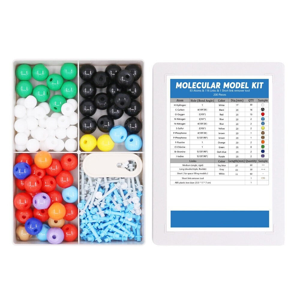 200 Pcs Molecular Model Kit for Organic and Inorganic Chemistry ...