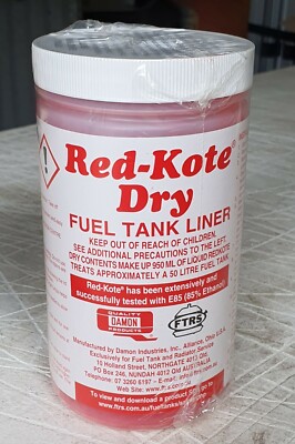 RED-KOTE DRY FUEL TANK LINER FUELTANK RED KOTE REDKOTE PETROL DIESEL ...