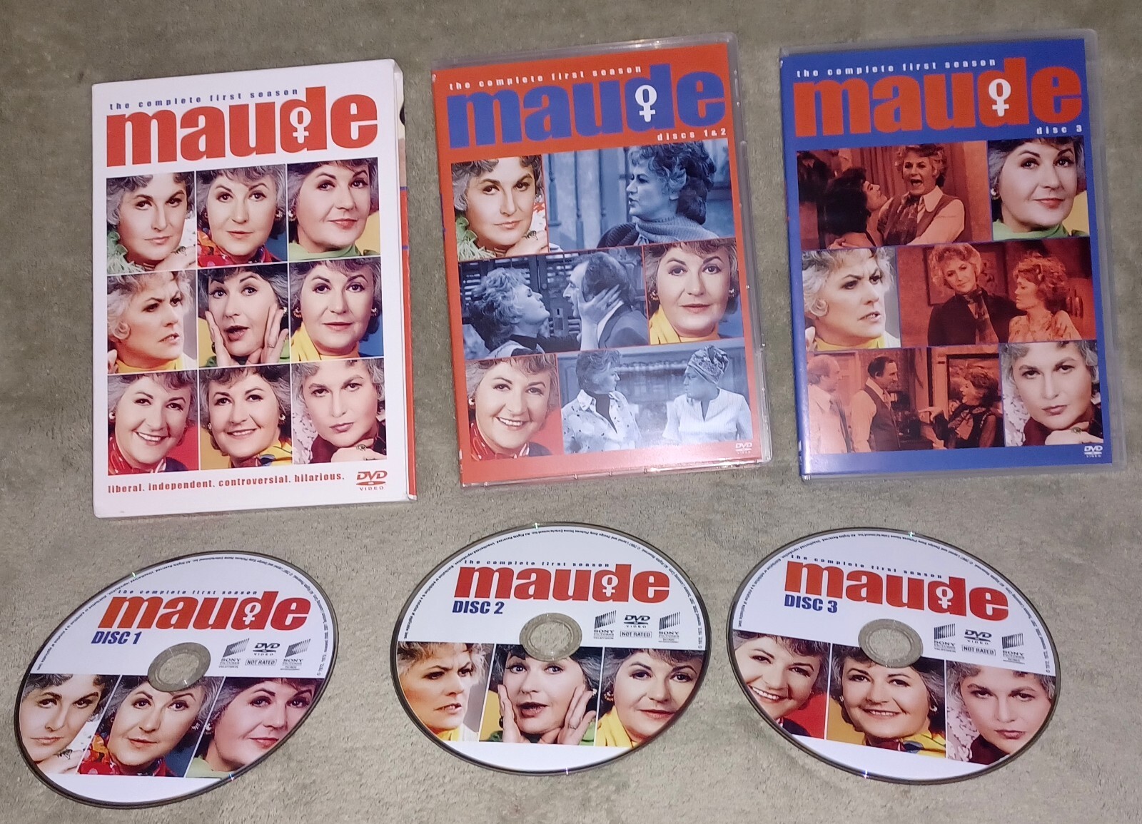 Maude Season 1 First/1st DVD Complete Box Set 3 Disc Comedy Bea Arthur ...