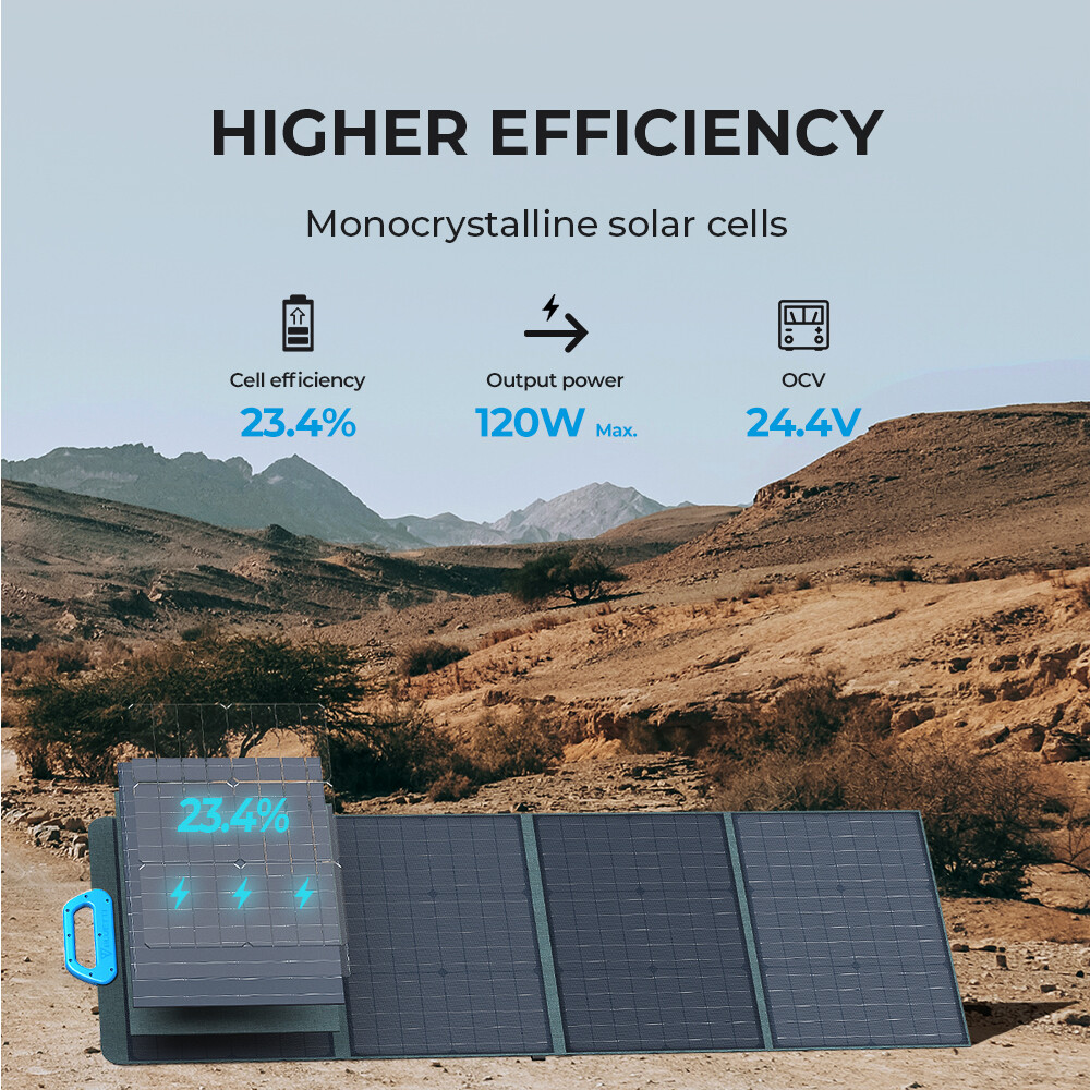 BLUETTI SP100L 100W Solar Panel Kit MPPT Charge Controller For Power ...
