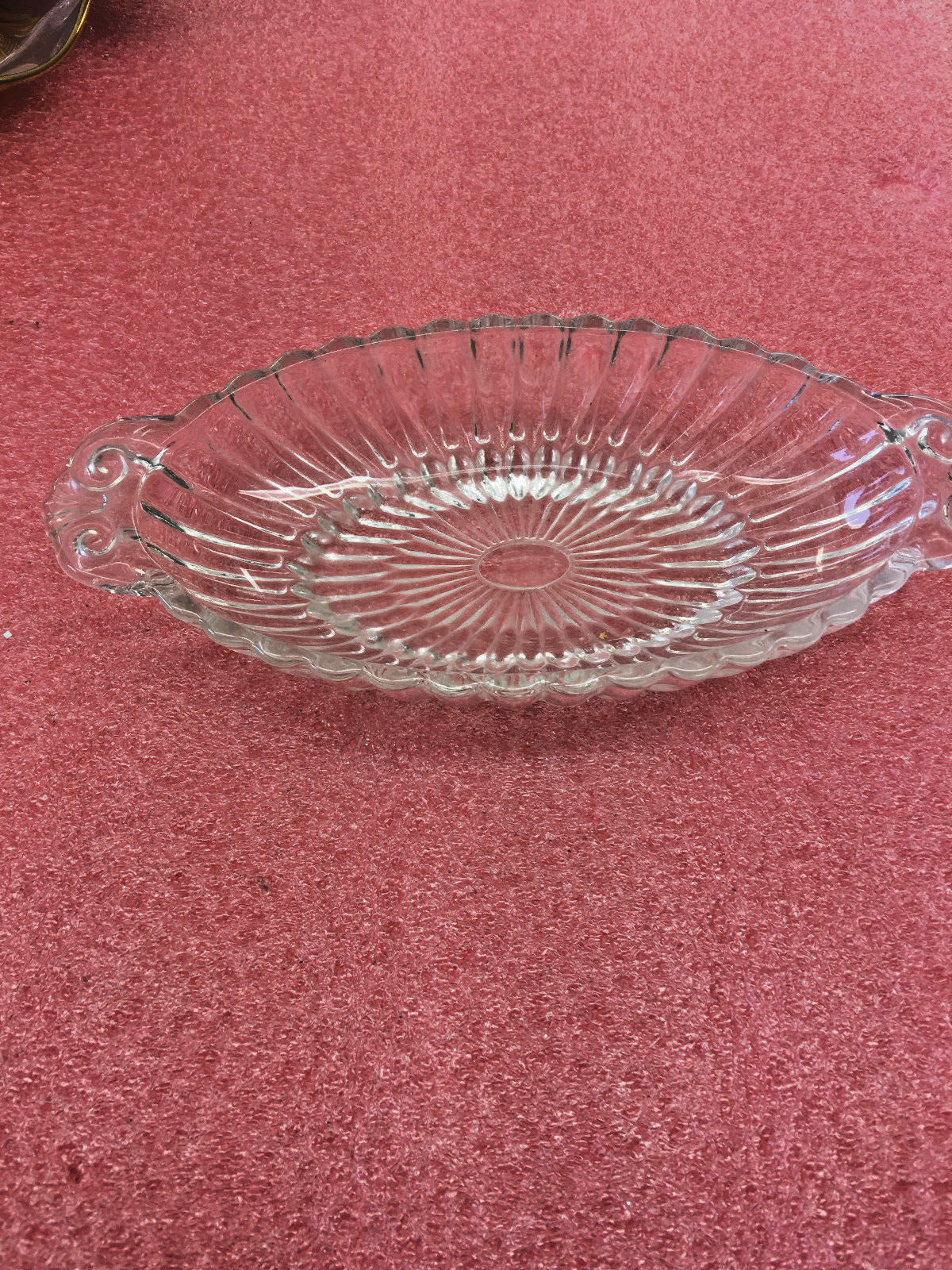 BS1 Vintage Crystal Serving Horderves Dish Plate dinner special ...