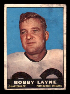 1961 Topps Football #104 Bobby Layne PR *f2 | eBay