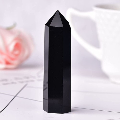 3'' Obsidian Point Obelisk Natural Crystal Tower Decoration for ...