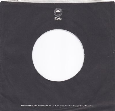 1970'S EPIC RECORDS LABEL #35 BLACK 7" 45 RPM Original Record Company ...