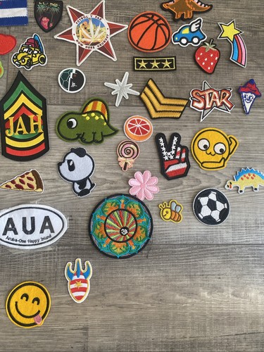 Lot Of 49 Random Assorted Patches Different Designs Sew And Iron On | eBay