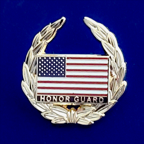 AMERICAN FLAG-HONOR GUARD PIN: 1" Size, Imitation Gold Pltd, Item #135 ...