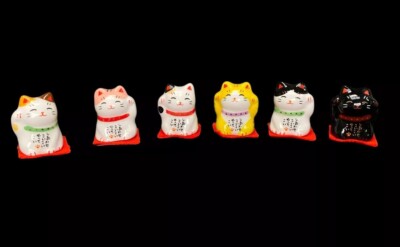 Japanese Lucky Cat Maneki Neko, Fung Sui Cat, Small Size, NEW, Fortune ...