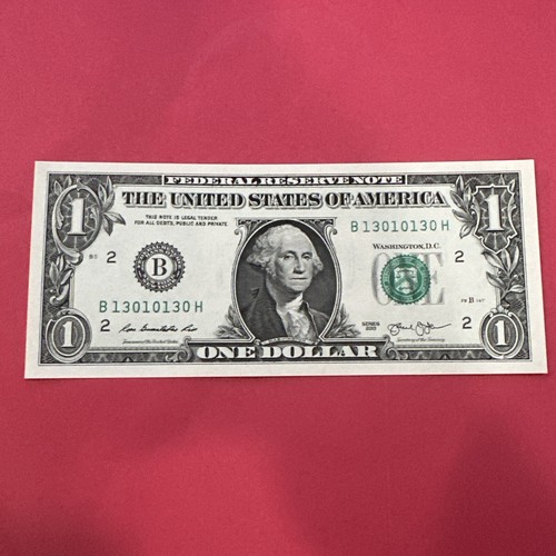 $1 One Dollar Bill Fancy Serial Number/Multiples of 3s/ Trinary/Cool ...