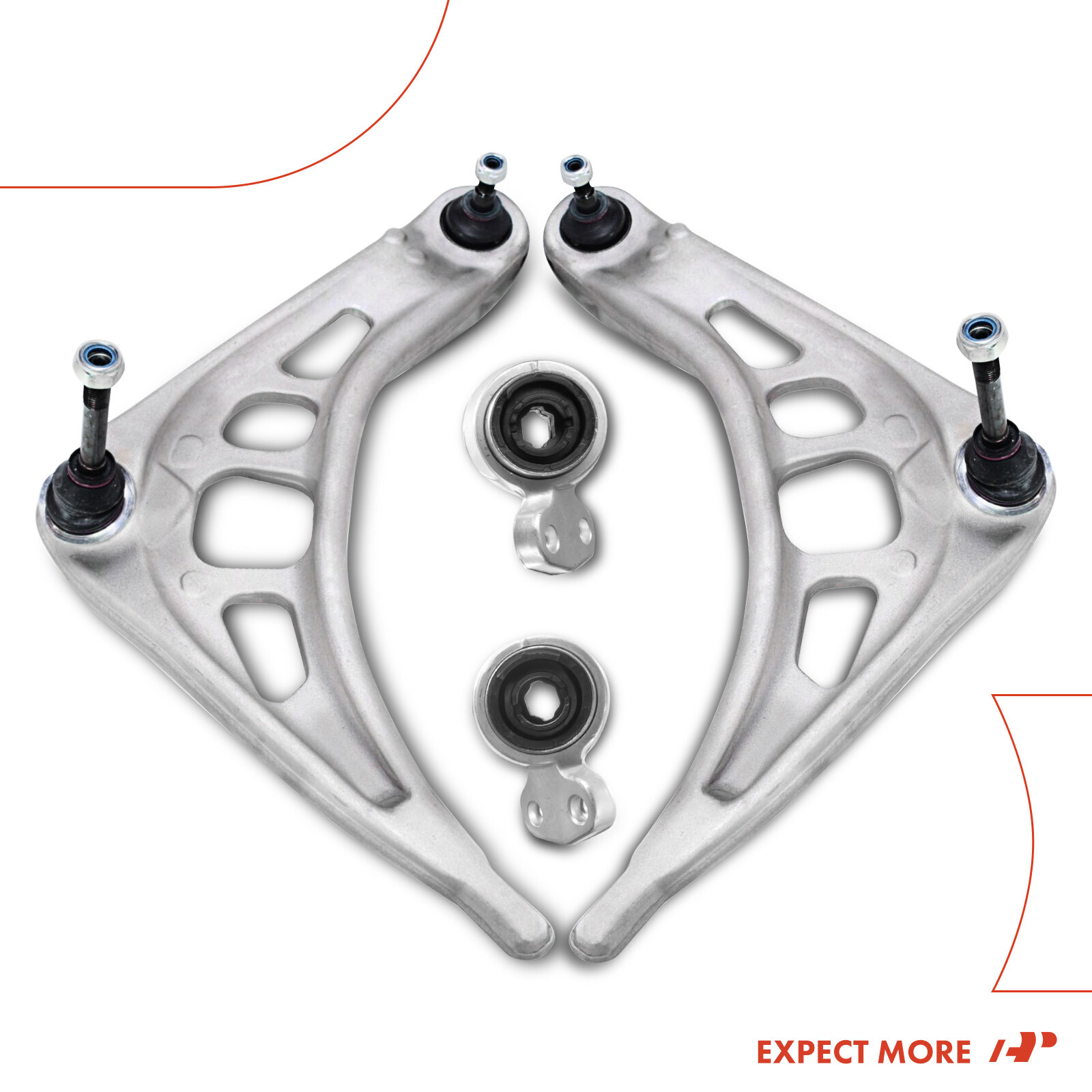 4x Lower Front Left Right Control Arms With Bushing for BMW E46 3 ...