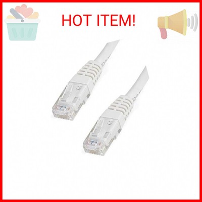 StarTech.com 3ft CAT6 Ethernet Cable - White CAT 6 Gigabit Ethernet ...