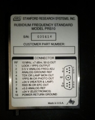 Stanford Research PRS10 Rubidium Frequency Standard NEW! 4-6 min LOCK 1 ...