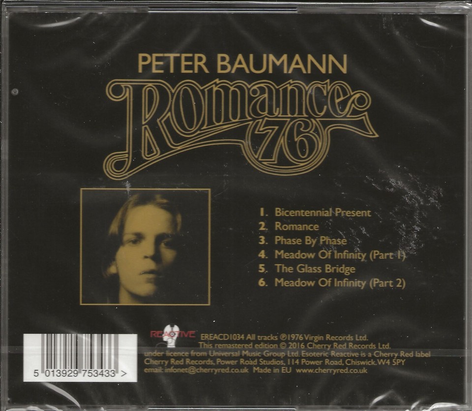 PETER BAUMANN - Romance 76 (Esoteric/Cherry Red Records #EREACS1034 ...