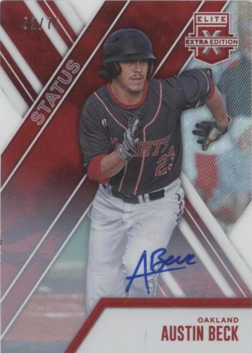 2017 Panini Elite Extra Edition - Austin Beck #6 Status Red Die-Cut ...