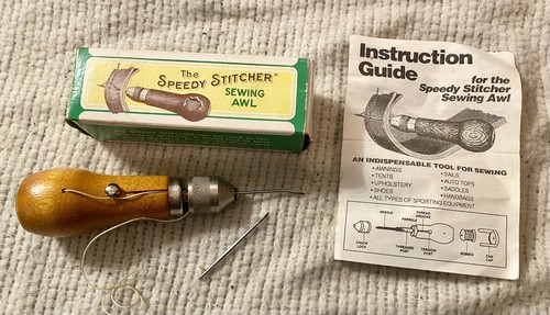 VINTAGE SPEEDY STITCHER LEATHER SEWING AWL KIT | eBay
