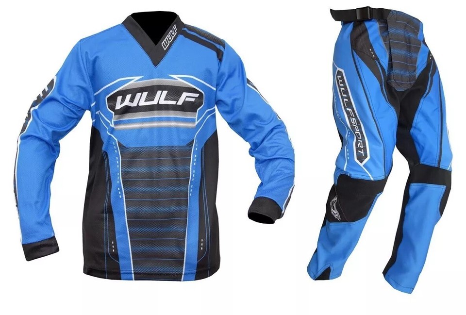 Wulf Kids Corsair Race Suit Childrens Motocross Mx Quad Bike Jersey ...