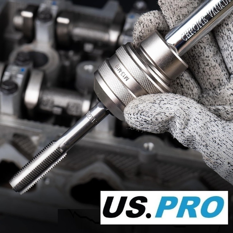 US PRO Adjustable Thread Tap Socket Set M3-M19 Range Accurate Tapping ...