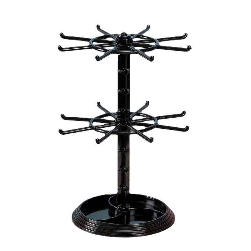 Rotating Rack Jewelry Keyring Display Hanger 2 Tier Revolving Stand ...