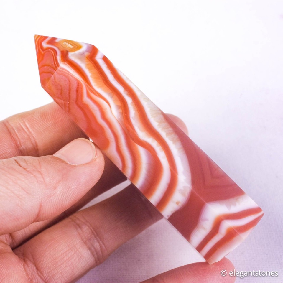 84g89mm Sardonyx Banded Agate Point Crystal Tower Natural Quartz ...
