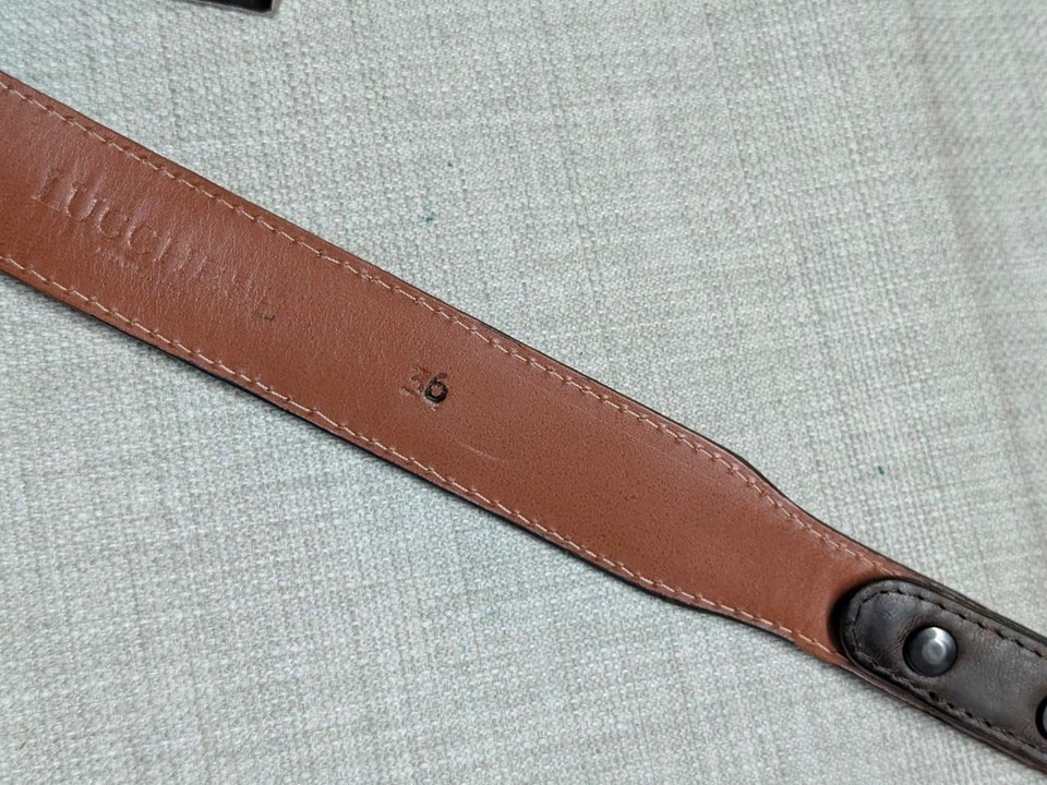 vintage USA made LUCCHESE buckle belt 36 leather WESTERN ranger cowboy ...
