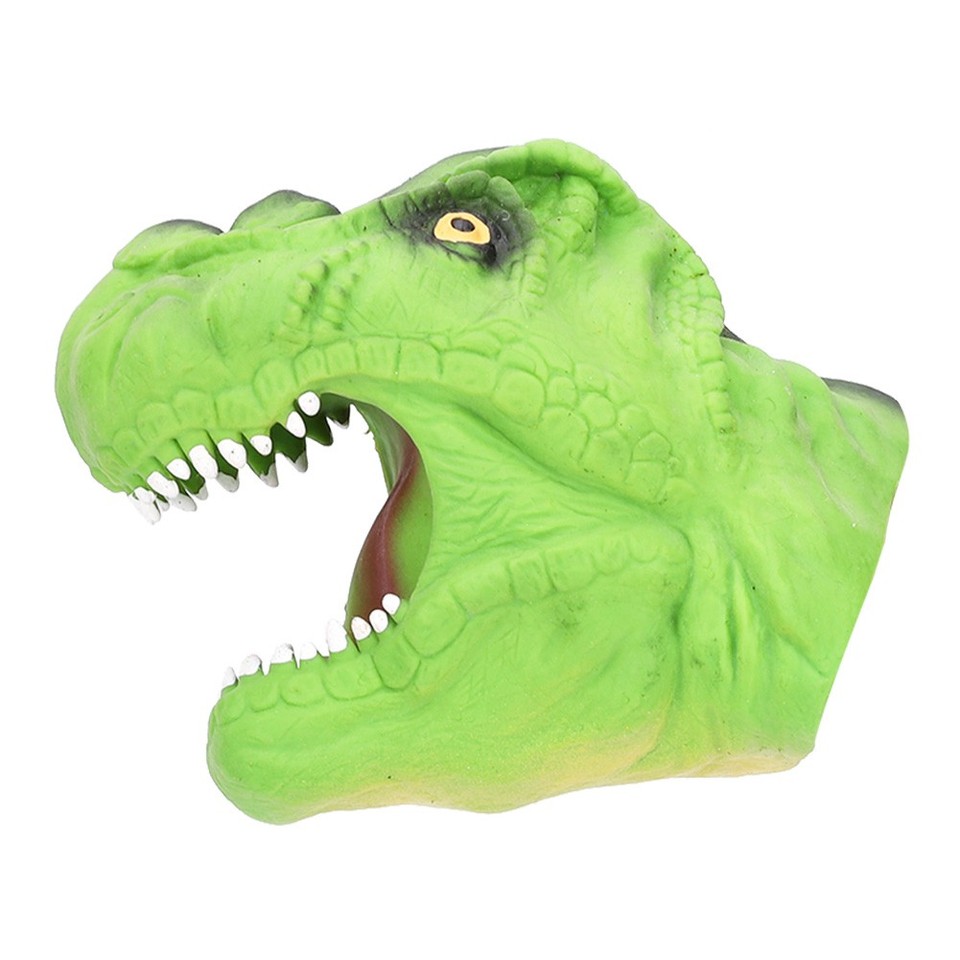Green High Simulation Cartoon Dinosaur Hand Doll Puppet Telling Story ...