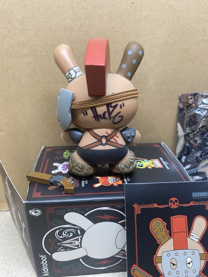 AUTOGRAPHED Kidrobot Apocalypse Series DUNNY 3" Huck Gee Ski Mask 2/16 ...