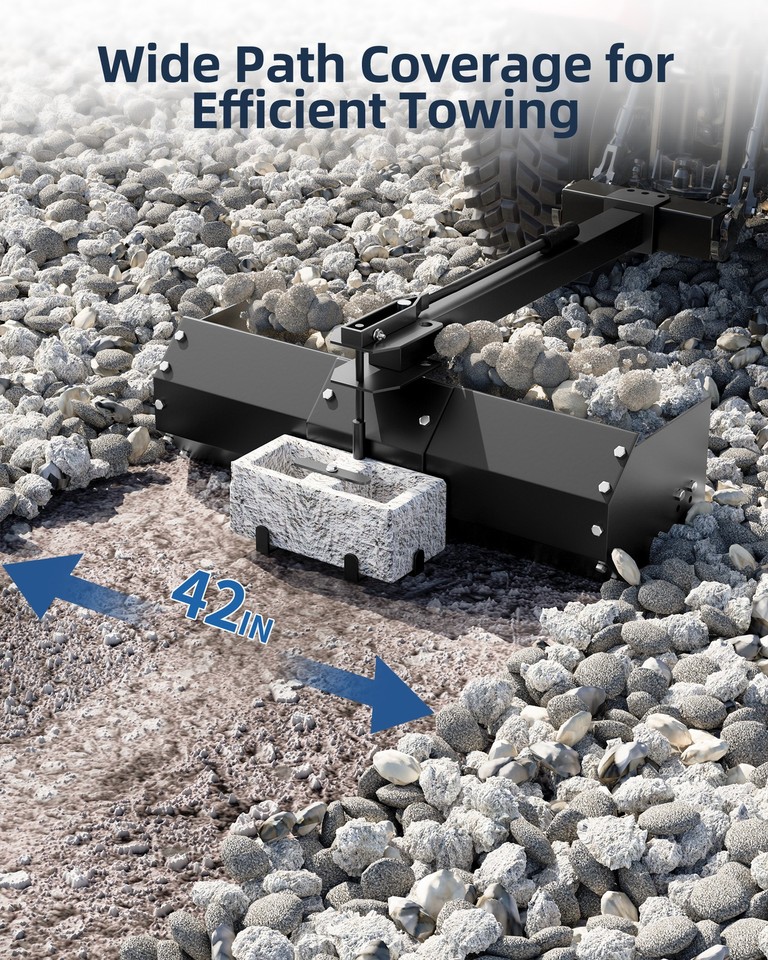 42" Tow-Behind Box Blade Scraper Yard Garden ATV UTV Tractor Mower ...