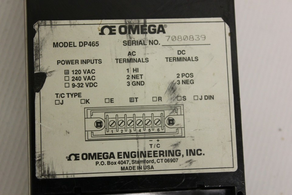 Omega DP465 Digital Thermometer 120vac | eBay