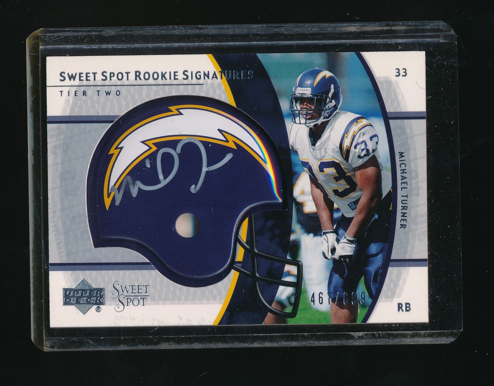 2004 Upper Deck Sweet Spot - Rookie Signatures Tier Two #246 Michael Turner /699 (AU, RC) for ...