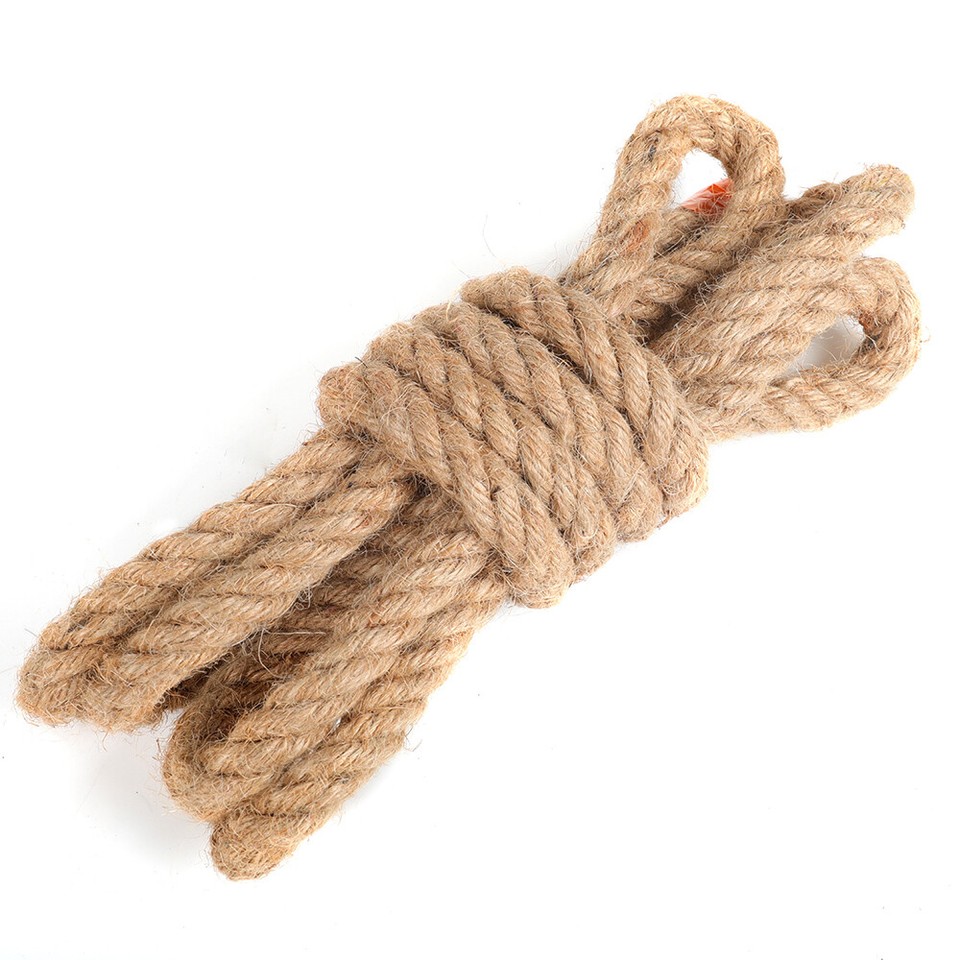 Natural Thick Hemp Rope Twisted Strong Jute Rope 4-Strand Burlap Rope ...