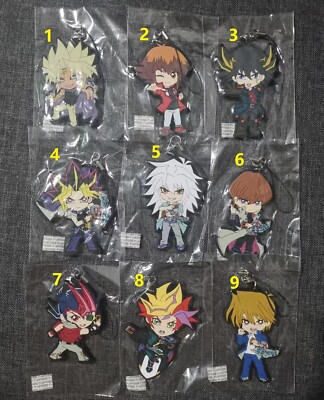Japan Anime Game Yu-Gi-Oh! YuGiOh Rubber Strap Keychain Charm Yugi Yuma ...